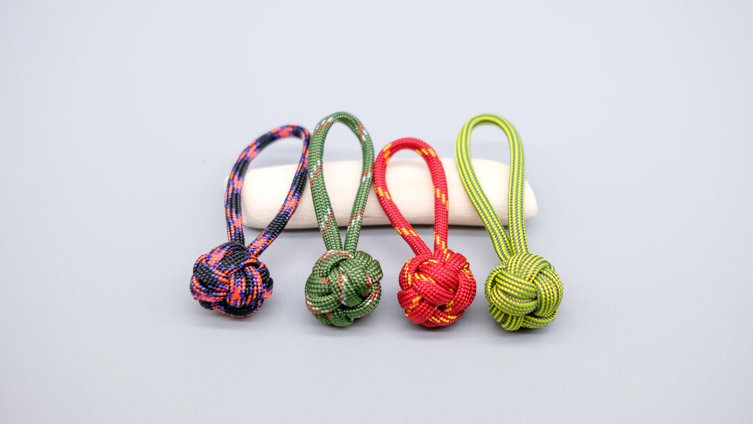 Key Ring in Paracord Color Pattern of Your Choice 7 Black, Green, Red ...