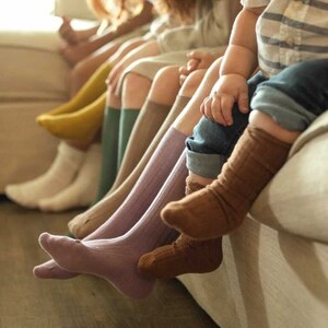 Stretchy Long Socks, Kids Socks, Boho Socks, Dress Socks, Girl Boy ...