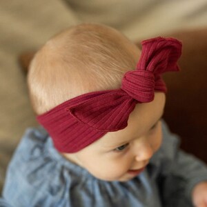 Christmas Gift Baby, Soft Adjustable Ribbed Baby Bow Headbands, Organic ...