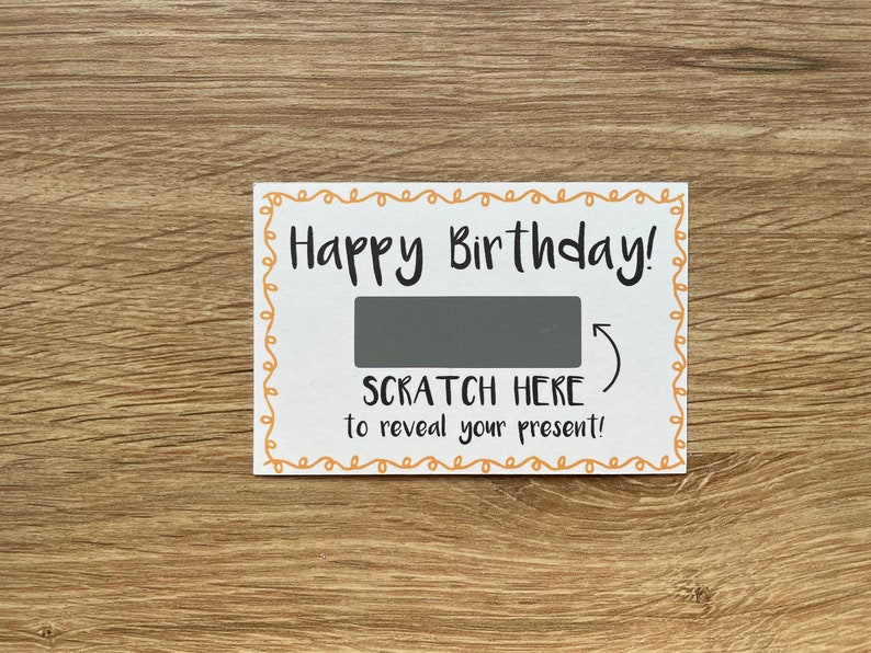 Personalised Birthday Card Scratch off Reveal Card - Etsy UK