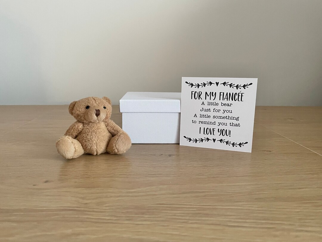 Fiancée Gift, Pocket Bear, Gift for Fiancé, I Love You Gift, Proposal ...