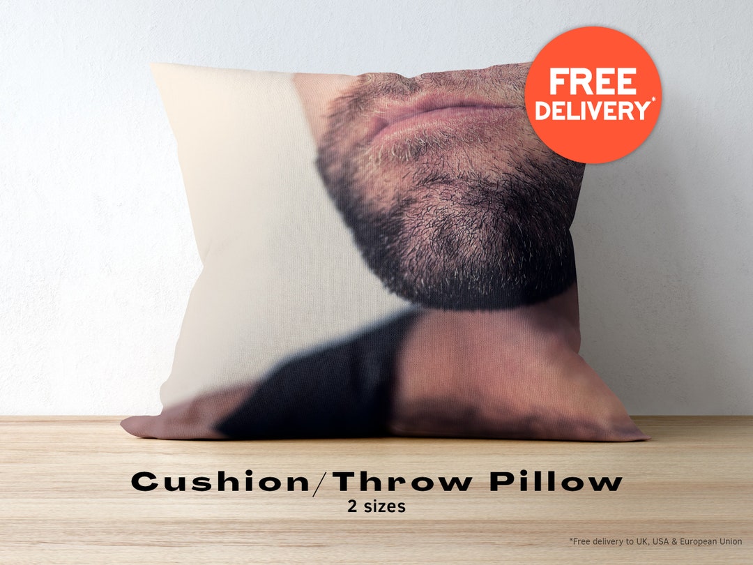 Pablo Beard / Cushion / Male With Dark Beard Wearing Black - Etsy