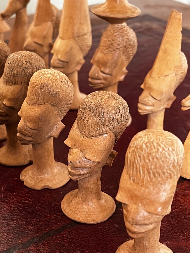 African Art-makonde Chess Set-handmade C1930 - Etsy