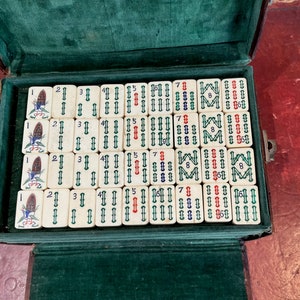 Vintage Mah-jong Set, Bone and Bamboo C1920, Leather Case - Etsy