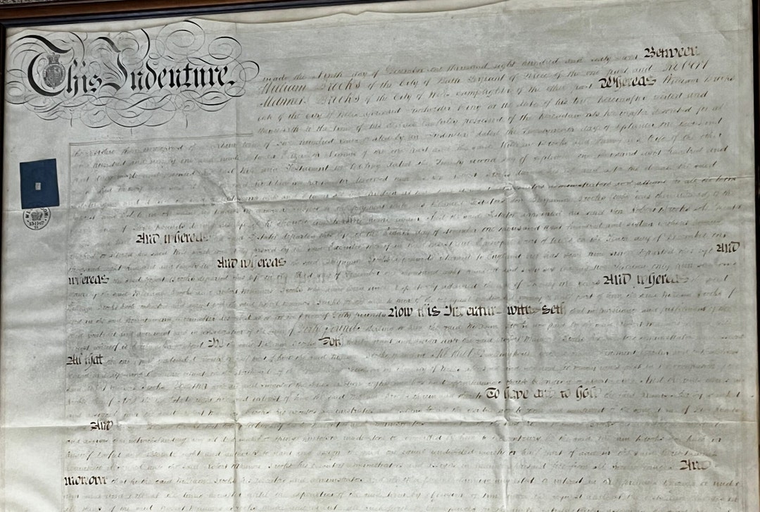 Antique Indenture 1856 With Wax Seals Vellum Indenture-wells Somerset ...