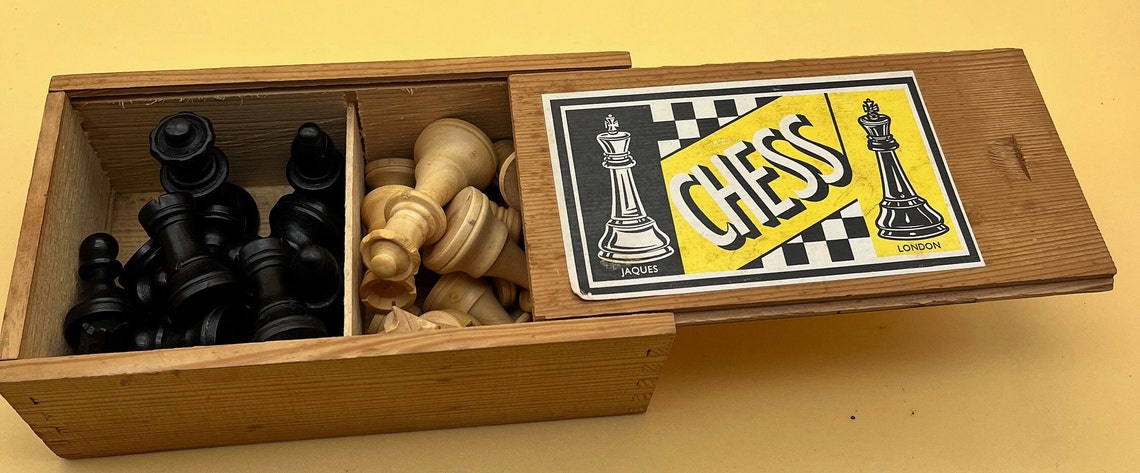 Chess Set by Jaques of London C1970 2 3/4 Inch King - Etsy