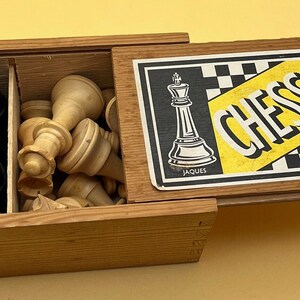 Chess Set by Jaques of London C1970 2 3/4 Inch King - Etsy