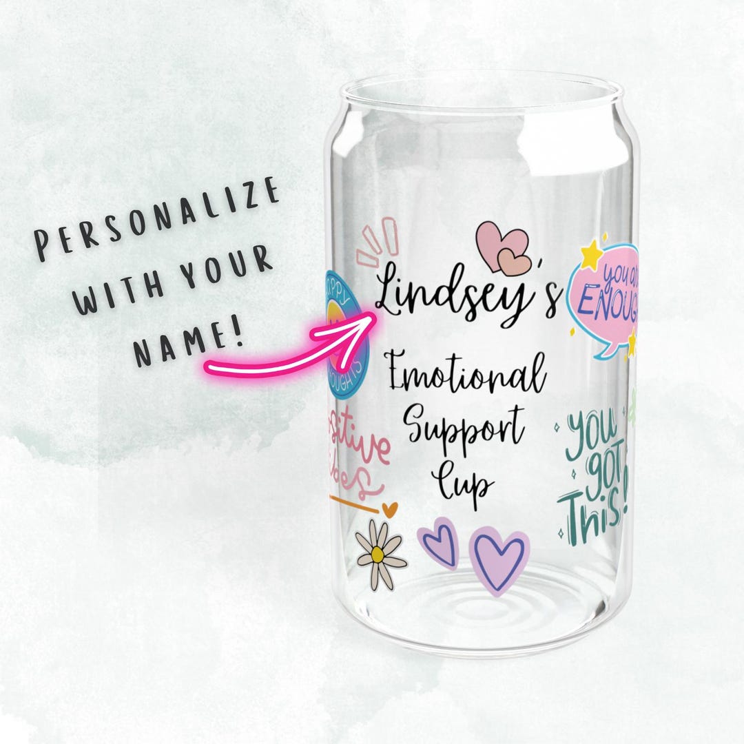 Personalized Mental Health Tumbler 16oz., Emotional Support Cup ...
