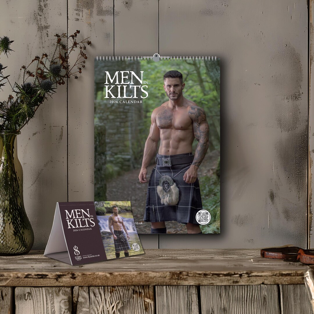 Men in Kilts 2026 Calendar Set: A3 Wall & A6 Desk, Scottish Gift - Etsy UK
