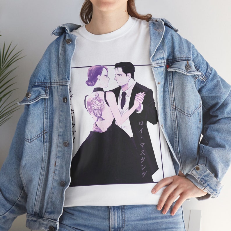 Riza Hawkeye Roy Mustang Tee: Fullmetal Alchemist Anime Vaporwave Shirt ...