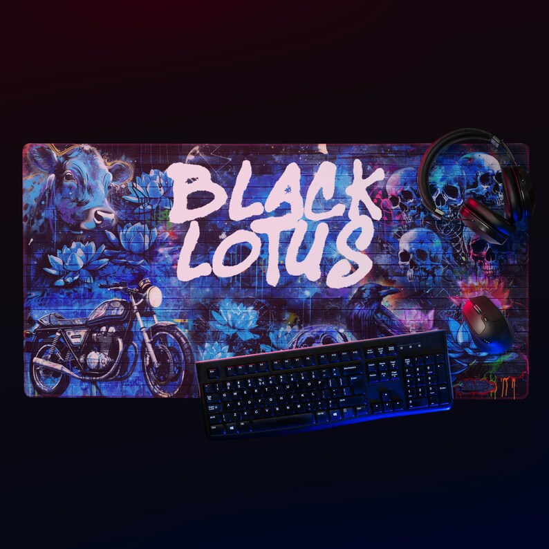 BLACK LOTUS Gaming Mouse Pad - Etsy