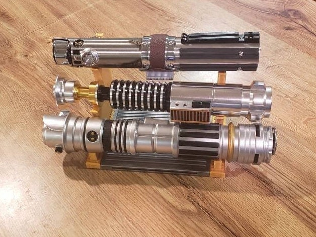 3D Print File - Modular Lightsaber Stand - Triple Saber Arm - Kyber ...