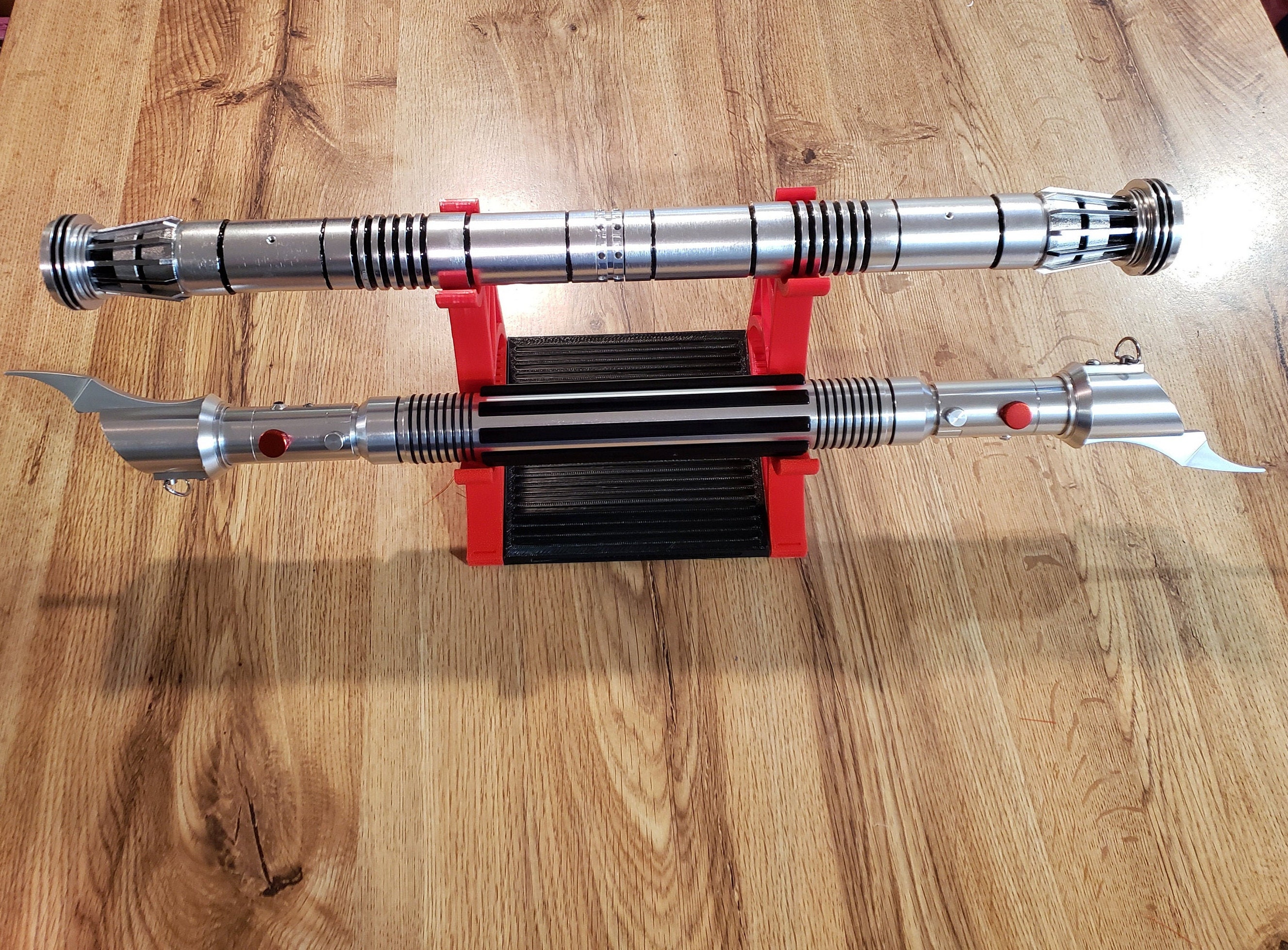 Lightsaber Stand - Double Saber Arm - Kyber Crystal Option - Etsy