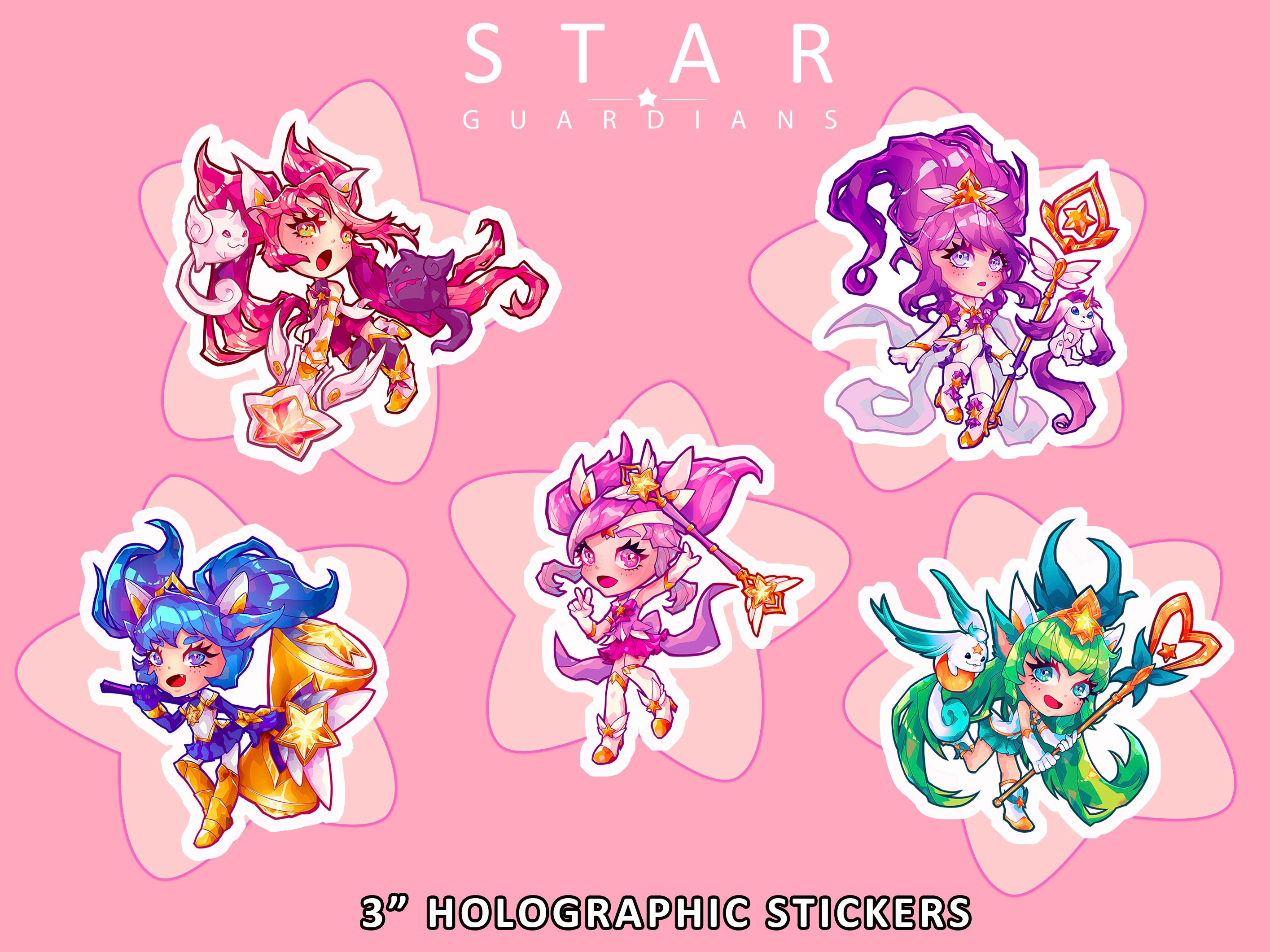 League of Legends | Star Guardian | Holographic Stickers - Etsy