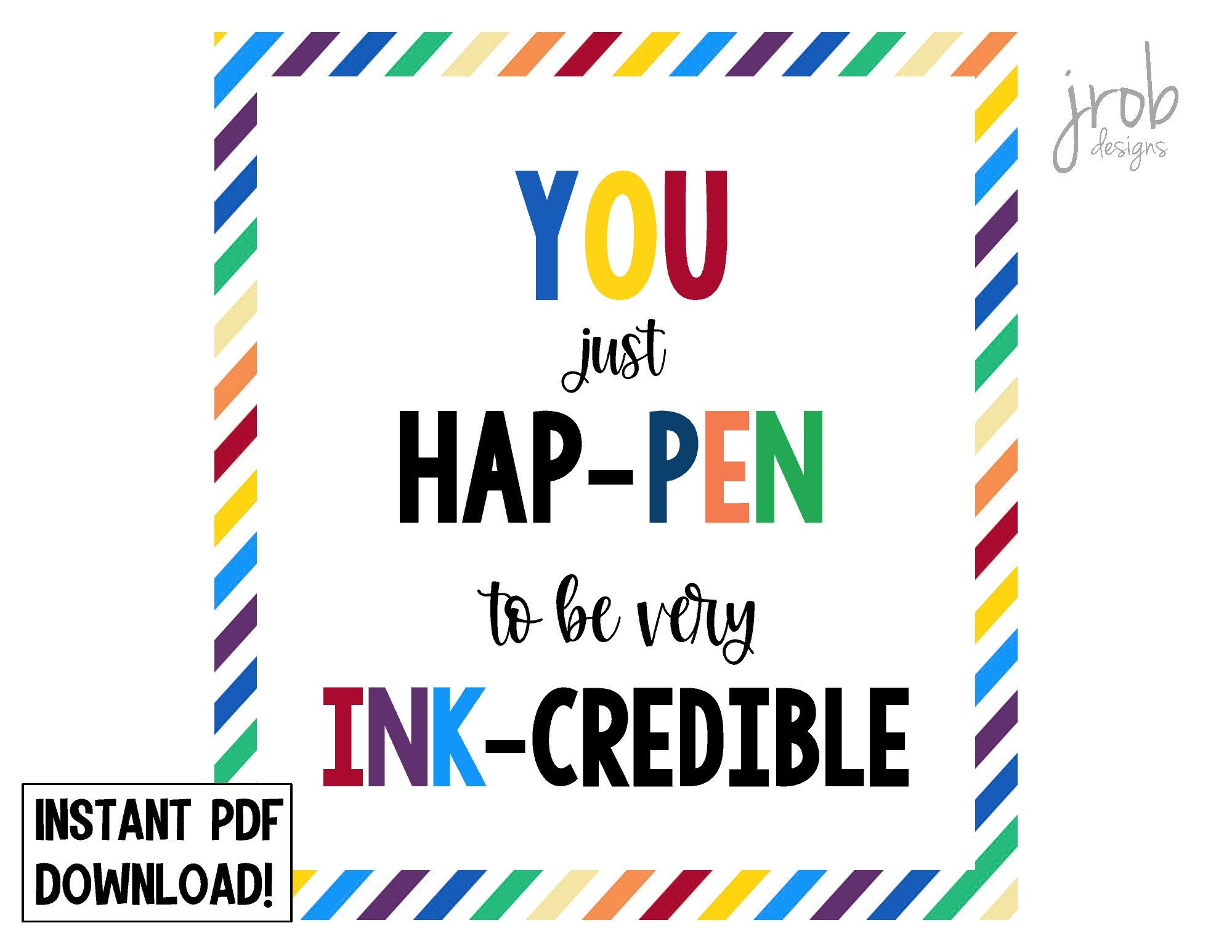 Pen Appreciation Printable - Etsy