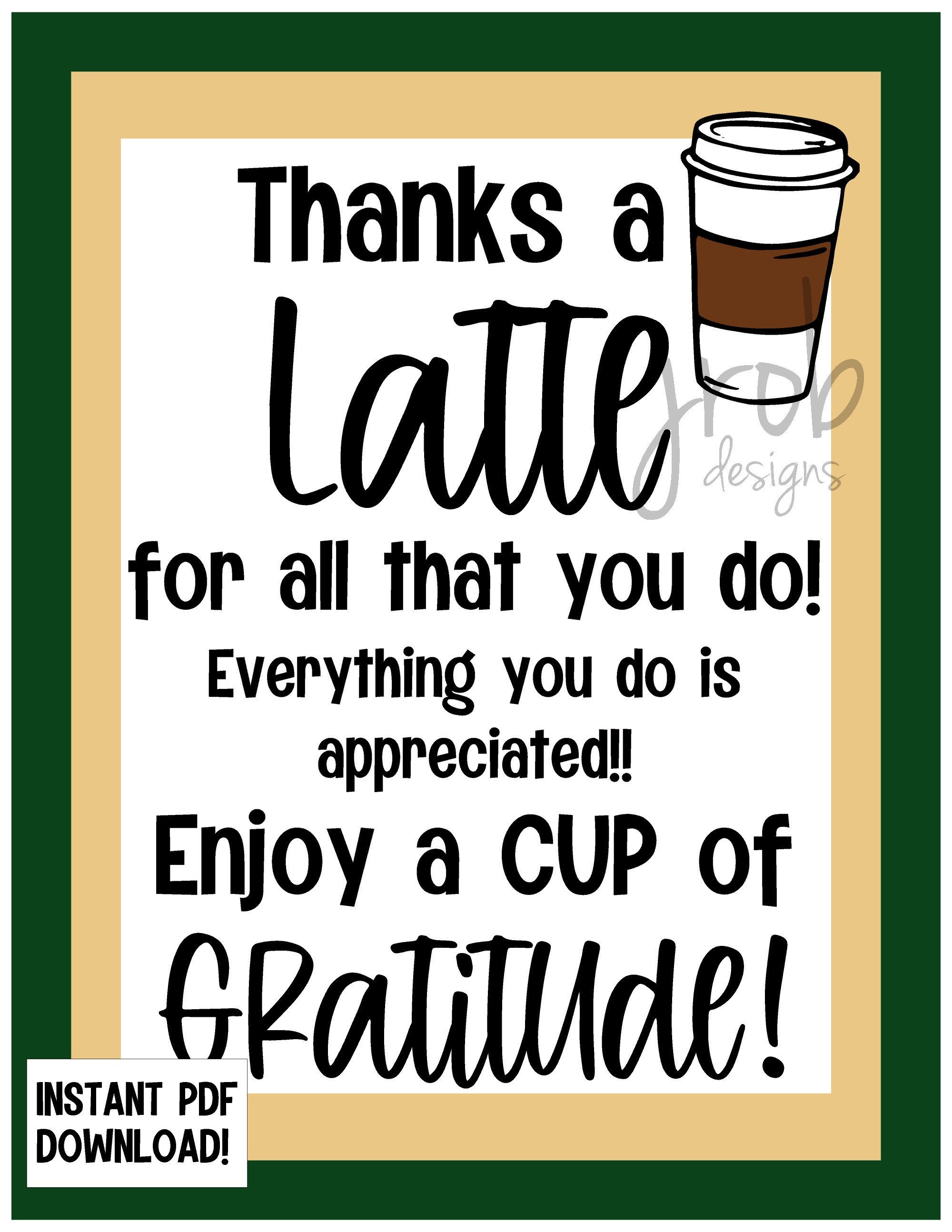 Coffee Appreciation Printable - Etsy