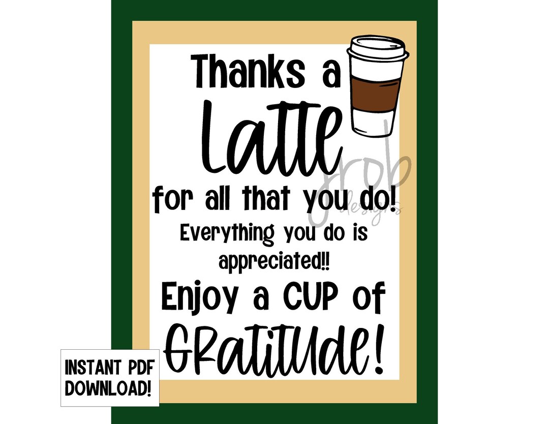 Coffee Appreciation Printable - Etsy
