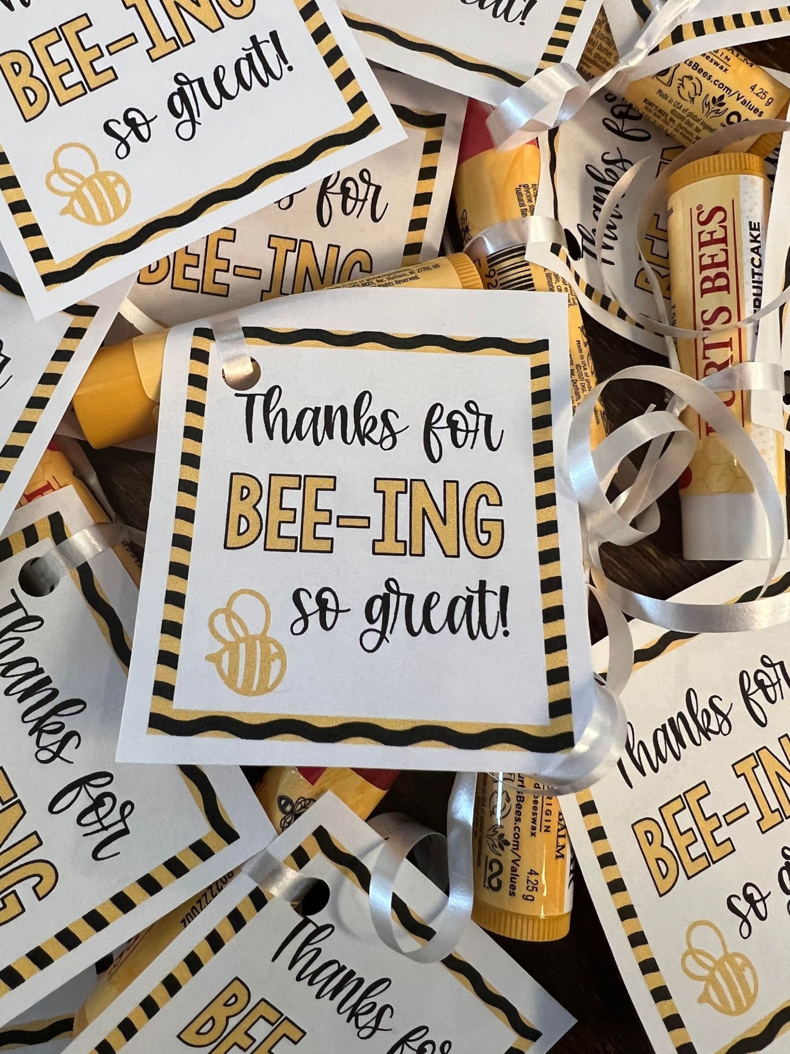 Bee Appreciation Printable: 'thanks for BEE-ING so Great!' (PDF) - Etsy