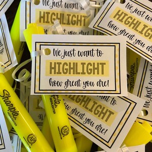 Highlighter Appreciation Printable - Etsy