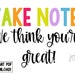 Note Appreciation Printable - Etsy