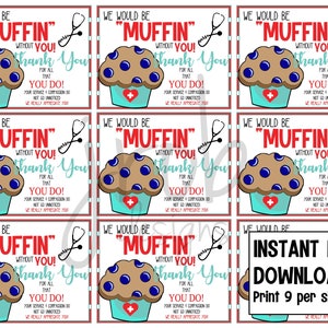 Nurse Appreciation Muffin Printable - Etsy