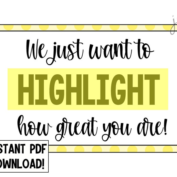 Highlight Tag - Etsy