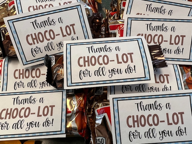 Thanks a Choco-lot Printable - Etsy