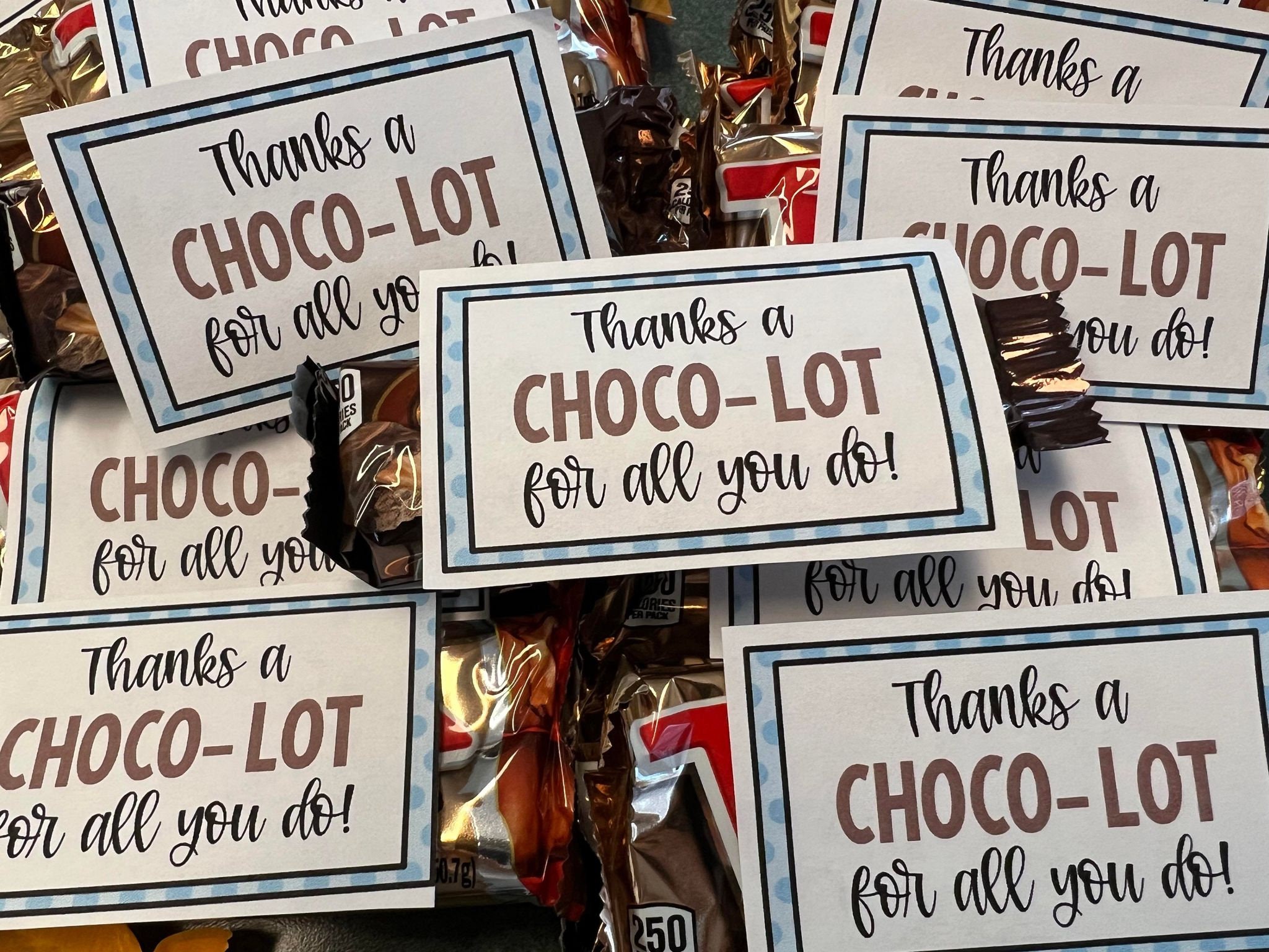 Thanks a Choco-lot Printable - Etsy