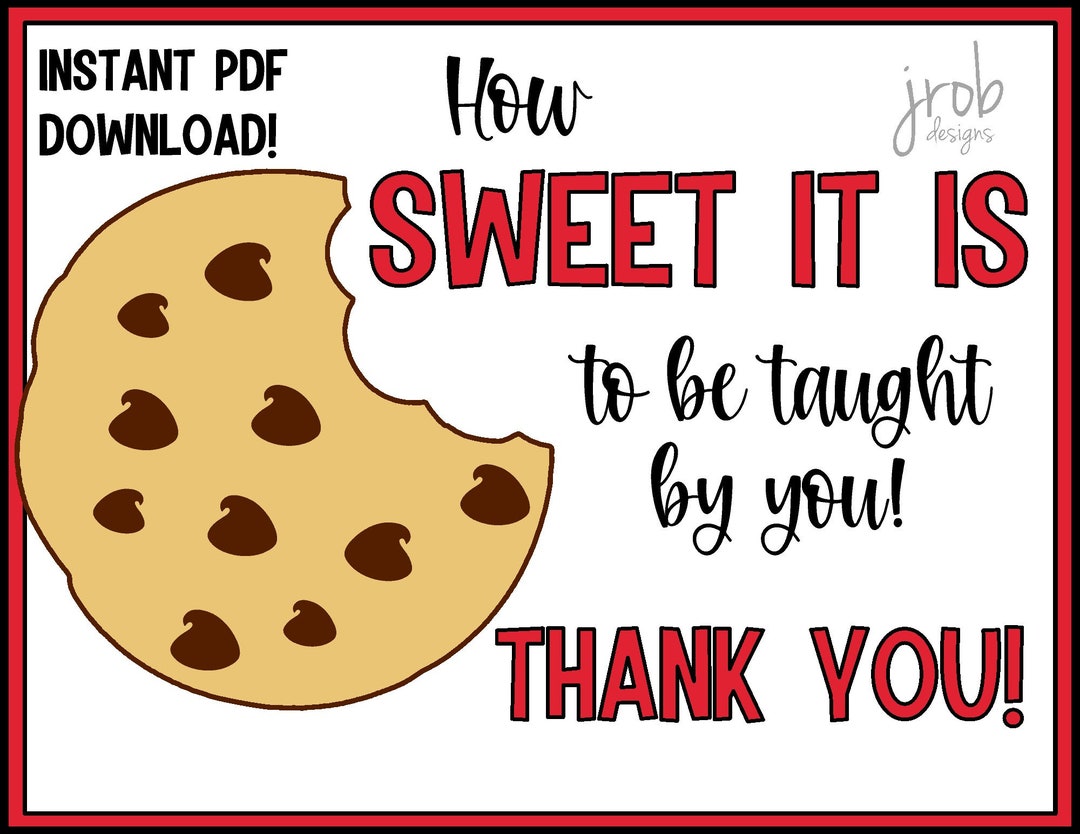 How "sweet" It is Cookie PRINTABLE - Etsy