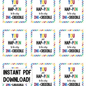 Pen Appreciation Printable - Etsy