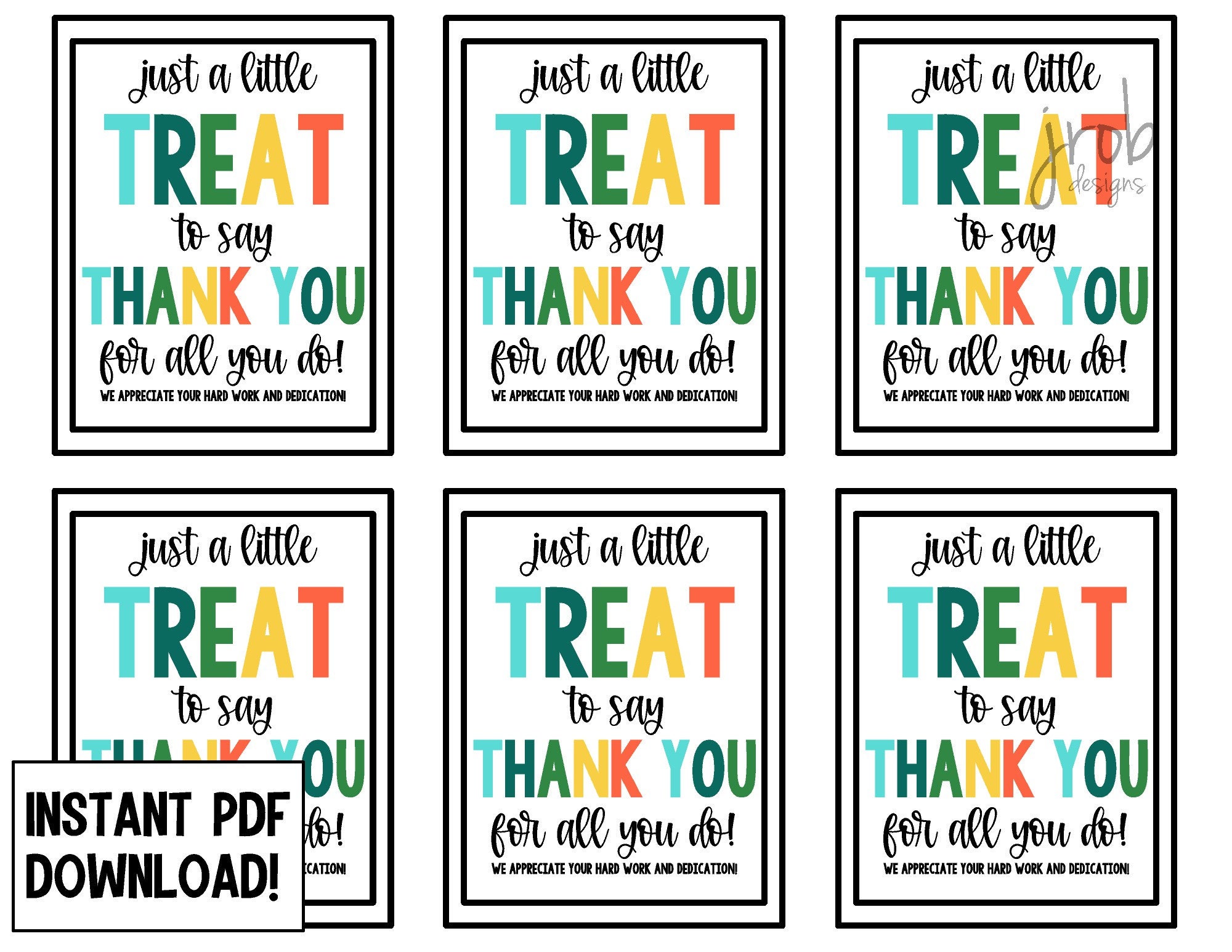 Treat Appreciation Printable - Etsy