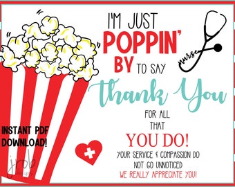 Nurse Appreciation Week Treat Tags, Gift Tag for Nurses, Thank You ...