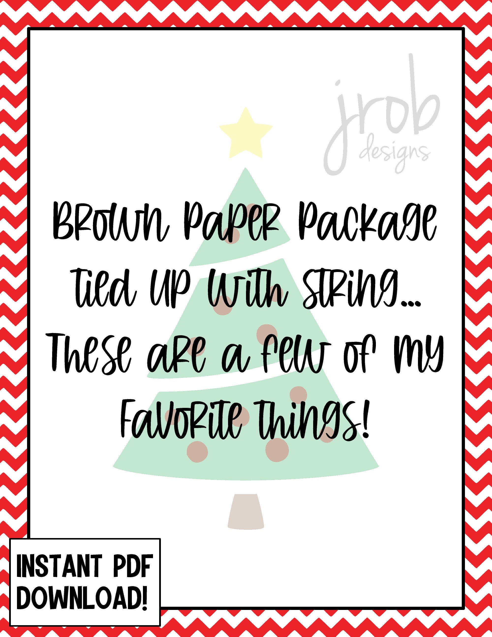 Favorite Things Gift Tag Printable - Etsy