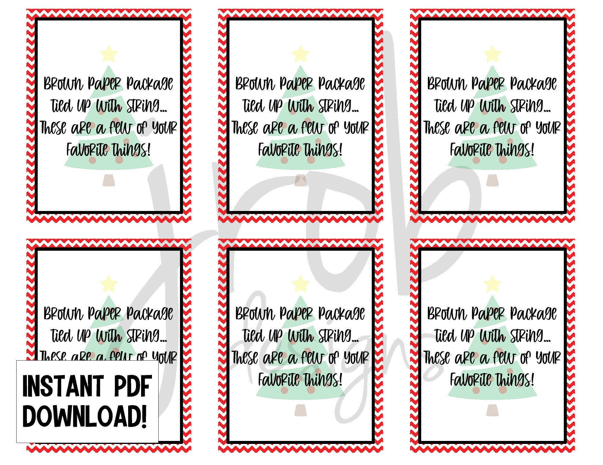 Favorite Things Gift Tag Printable - Etsy