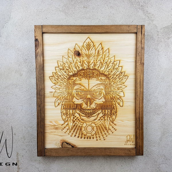 Indian Wood Burning Art - Etsy