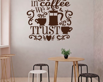 Coffee Wall Decal Coffee Window Sticker Decals for Coffee Shop - Etsy
