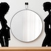 Bathroom Woman Sign Decal, Bathroom Door Decal, Bathroom Door Sign ...