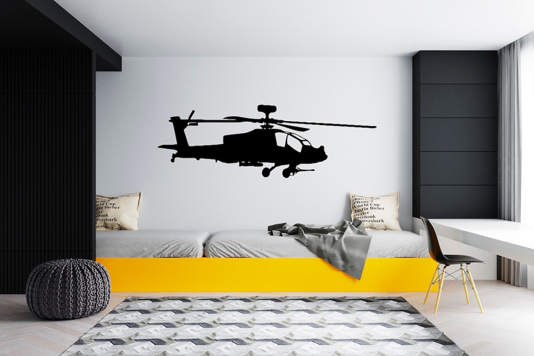 Helicopter Wall Decal Helicopter Wall Sticker Helicopter Wall Decor ...