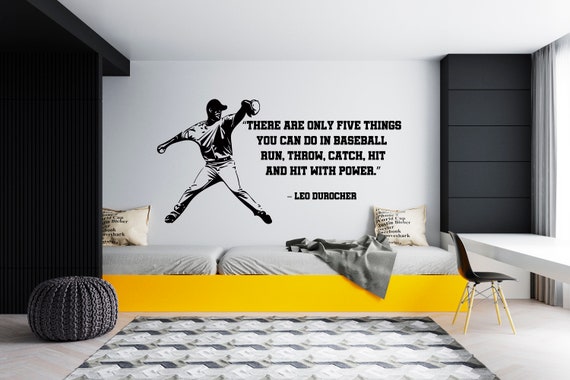 Baseball Wall Decal Softball Wall Sticker Sports Quote Wall | Etsy