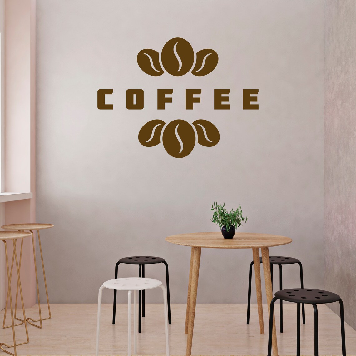 Coffee Wall Decal Coffee Window Sticker Decals for Coffee Shop | Etsy