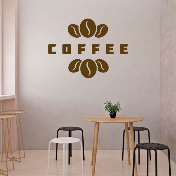 Coffee Wall Decal Coffee Window Sticker Decals for Coffee Shop | Etsy