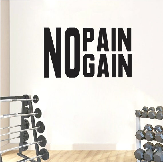 Fitness Wall Decal Workout Wall Decal Gym Wall Decor | Etsy