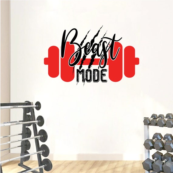 Fitness Wall Decal Workout Wall Decal Gym Wall Decor | Etsy