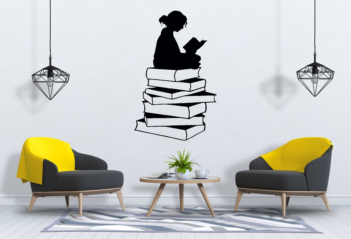 Books Wall Decal Reading Wall Decal Library Wall Decal Book Quote Wall ...