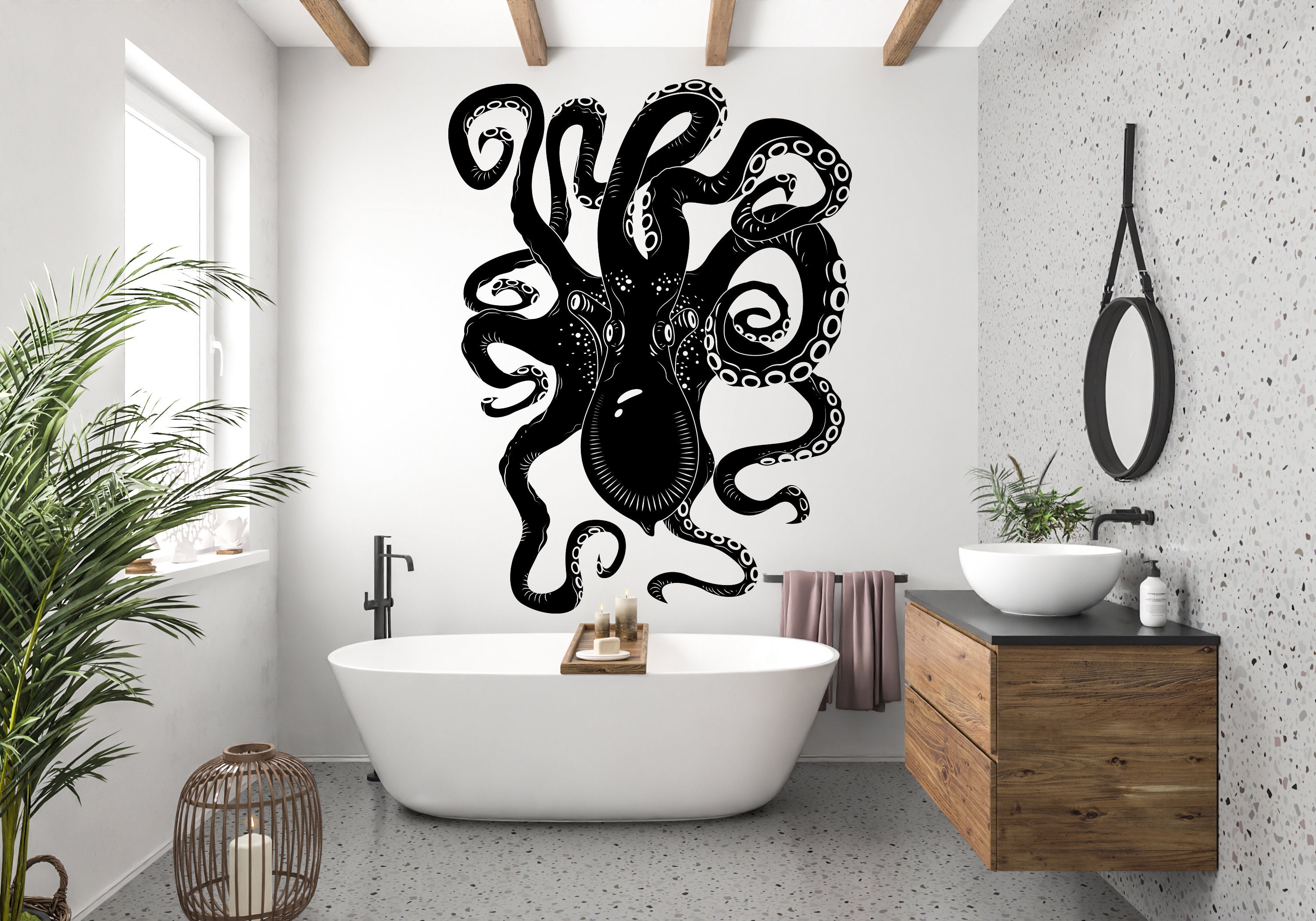 Octopus Wall Decor, Octopus Wall Decals, Tentacles Wall Art, Stickers ...