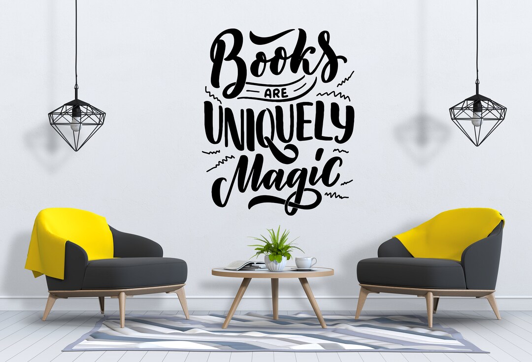 Books Wall Decal Reading Wall Decal Library Wall Decal Book Quote Wall ...