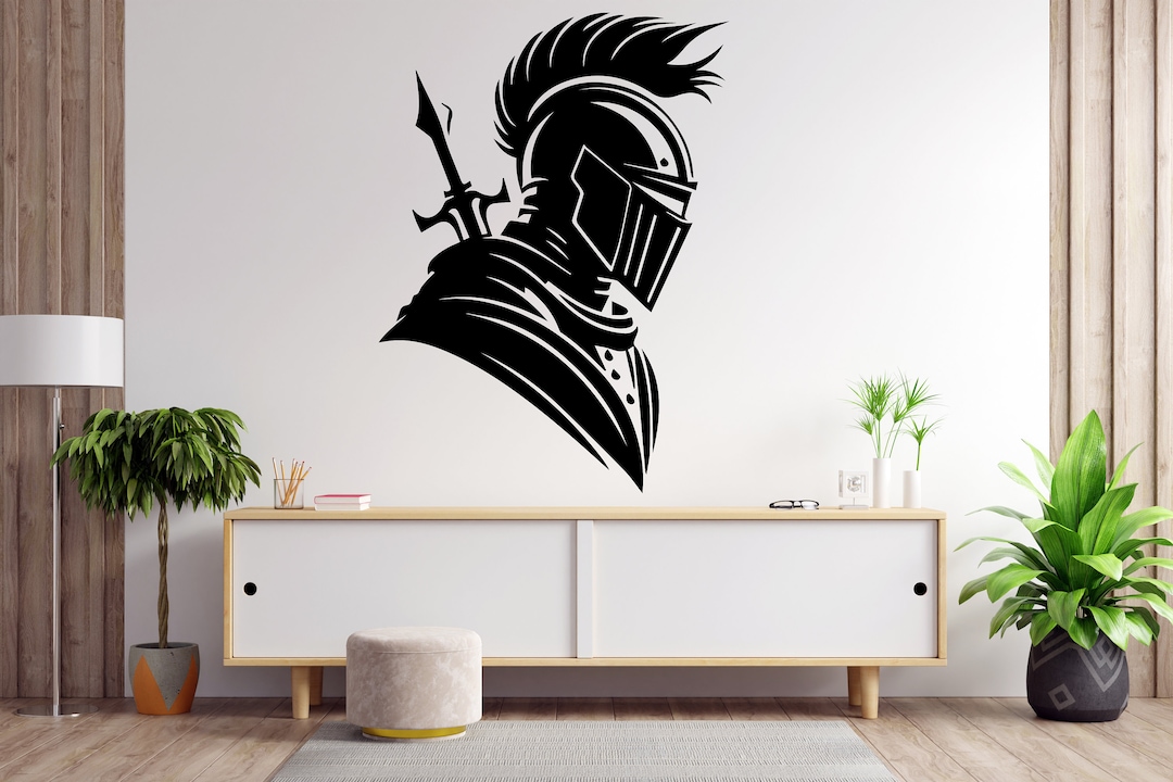 Knight Wall Decal Warrior Wall Sticker Knight Wall Decor for Kids Room ...
