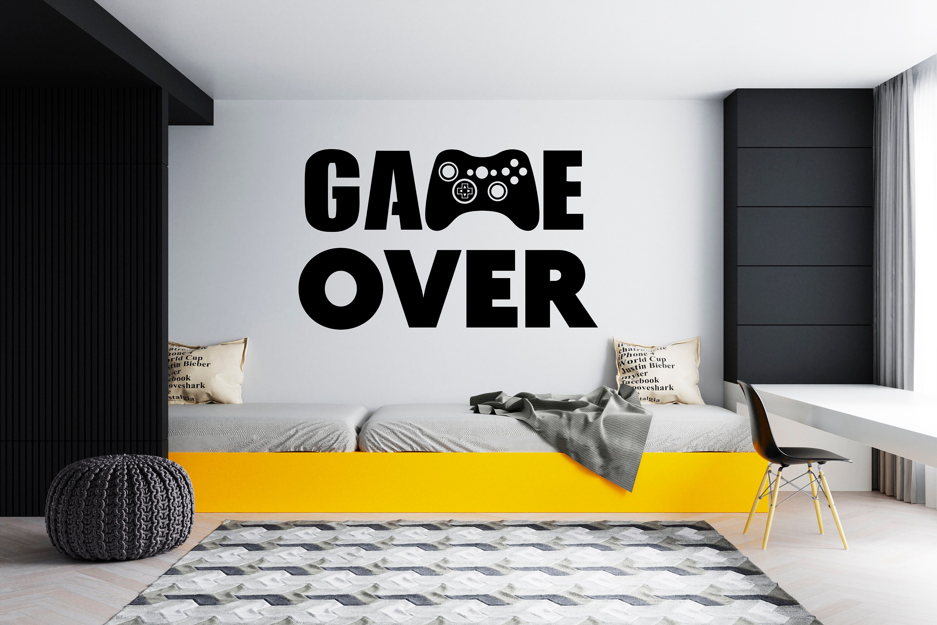 Gamer Wall Decal Video Games Wall Sticker Controller Wall - Etsy