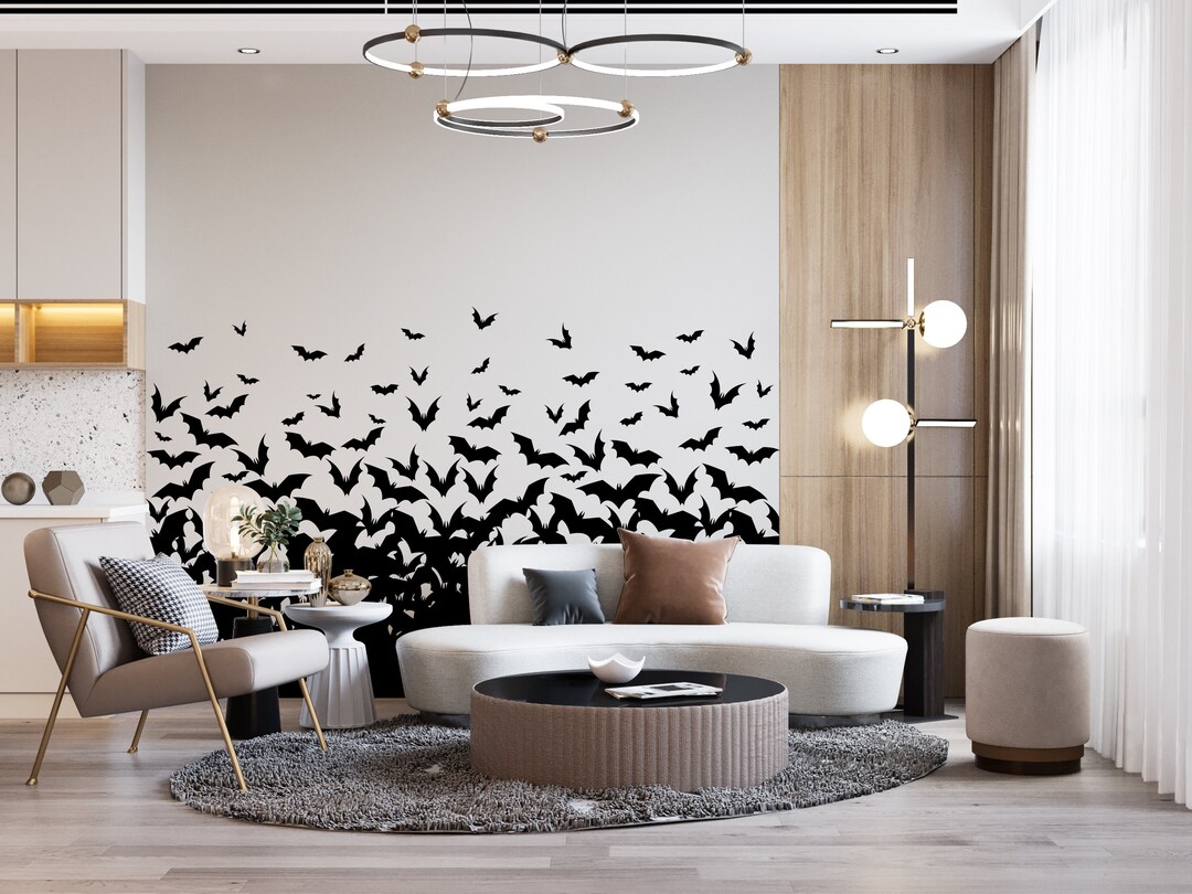 Bat Wall Decal, Bat Wall Art, Bat Wall Decor Bat Wall Sticker Halloween ...