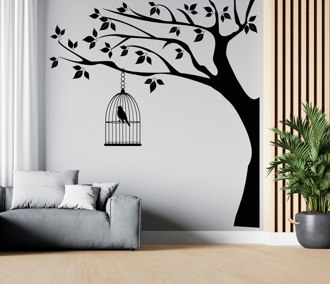 Tree Wall Decal Tree Wall Decor Tree Wall Sticker SG1339 - Etsy